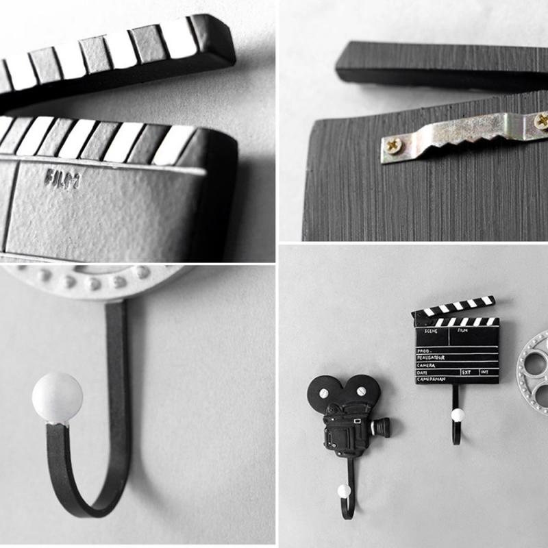 3pcs/set Vintage Movie Wall Mounted Hooks Clothes ... – Grandado