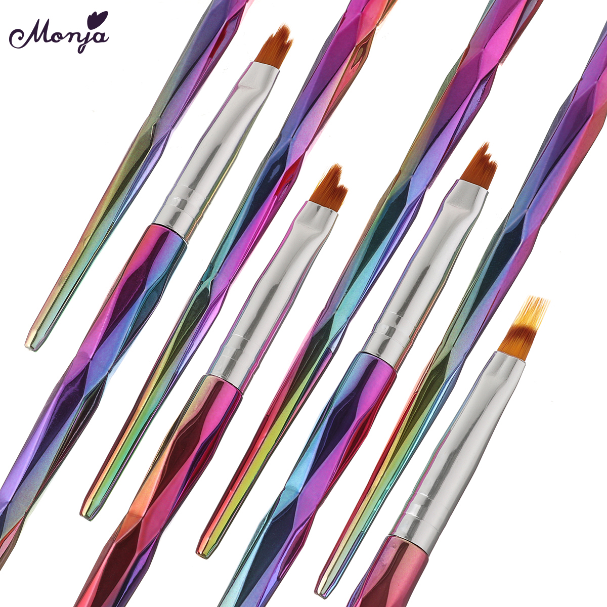 Monja nail art fransk smil halvmåne form tegnebørs... – Vicedeal