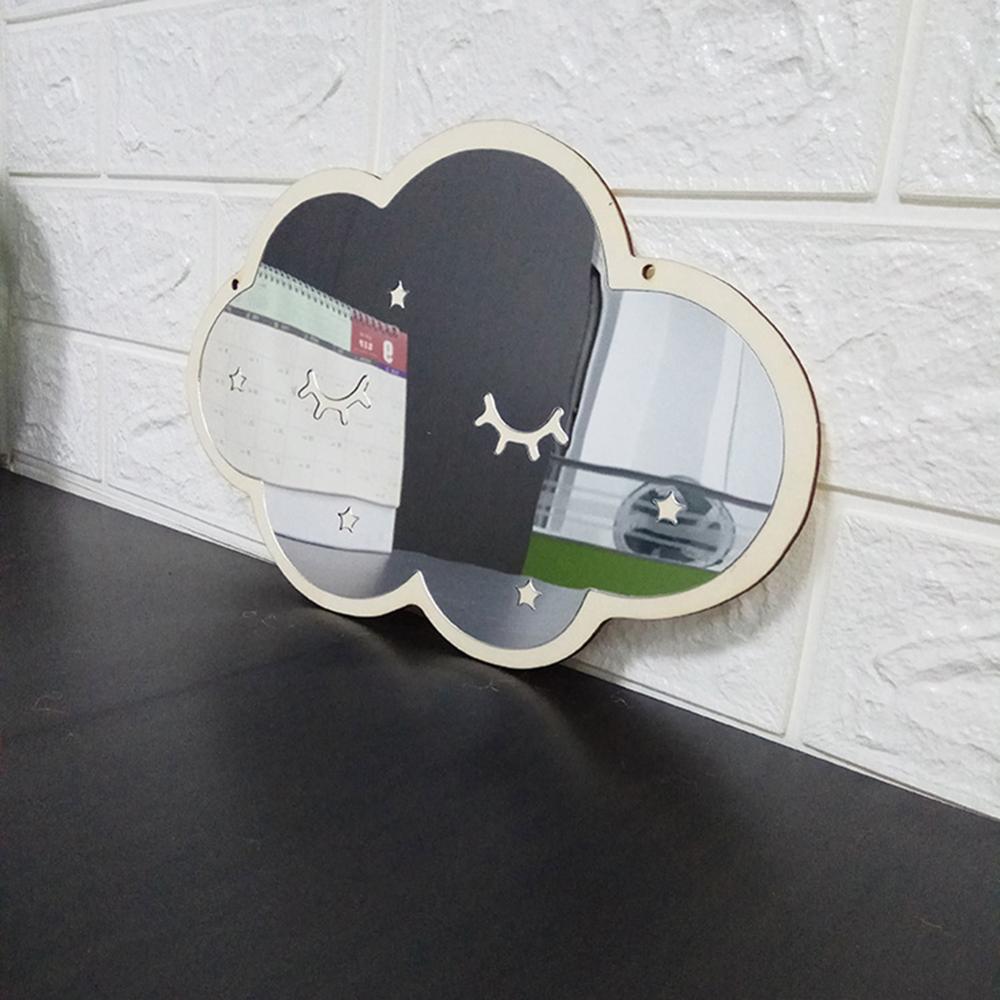 Removable Acrylic Mirror Cloud Shape with Wood Fra... – Grandado