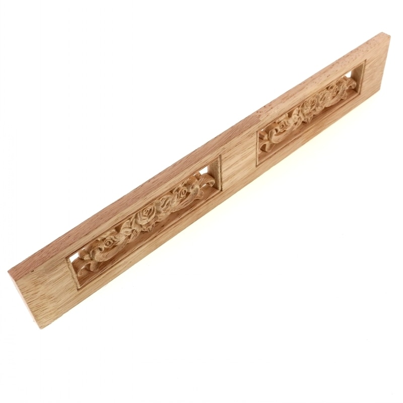 RUNBAZEF Rose Floral Wood Carved Decal Corner Appl... – Grandado
