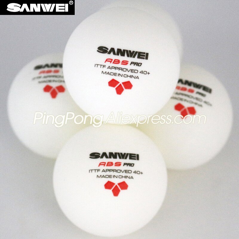 60 Balls SANWEI ABS PRO 3-Star Table Tennis Ball I... – Grandado