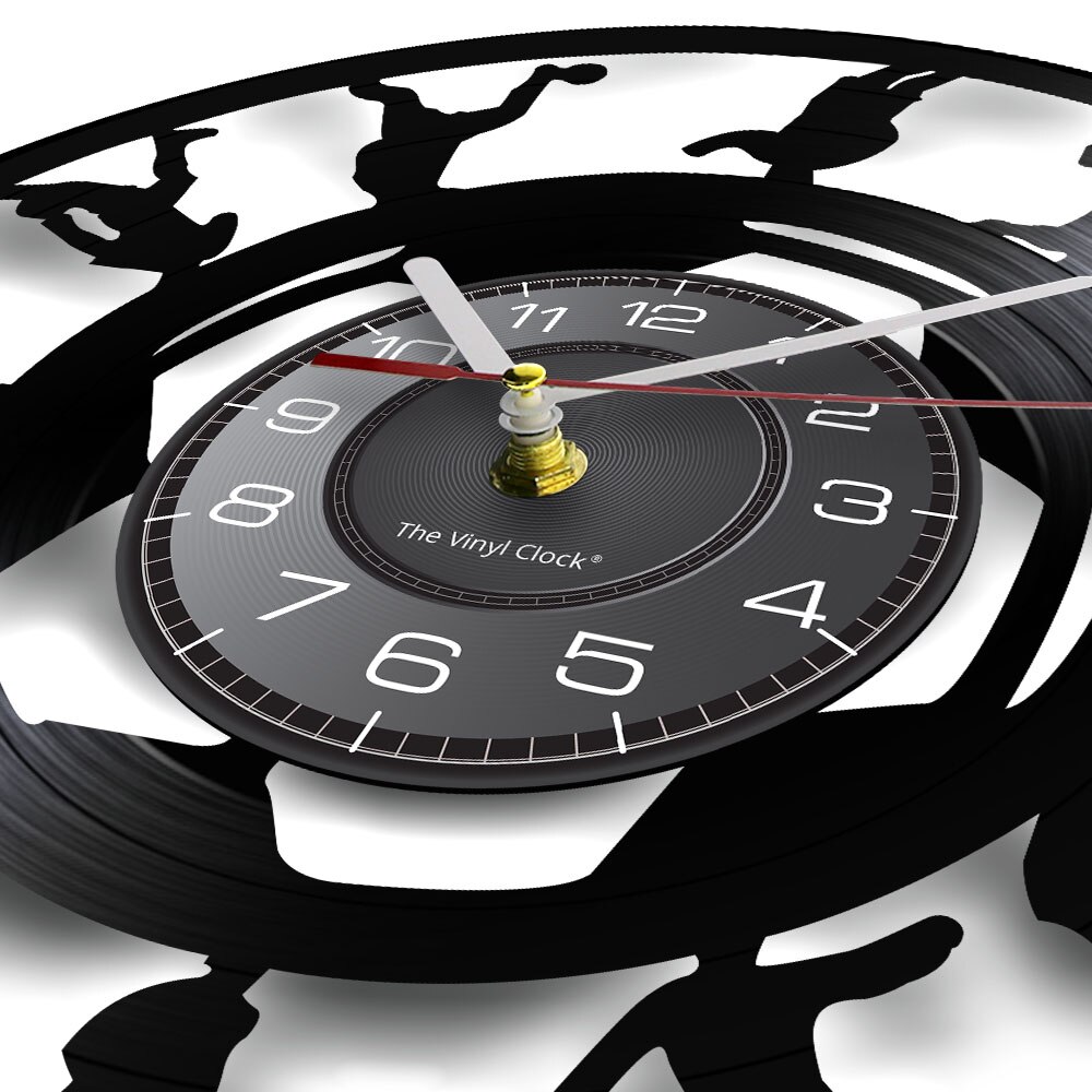 Vintage Football Players Silhouette Vinyl Record W... – Grandado