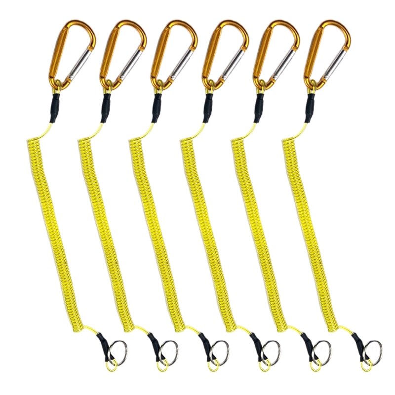 RXBC 6pcs Fishing Coiled Lanyard Heavy Duty Safety... – Grandado