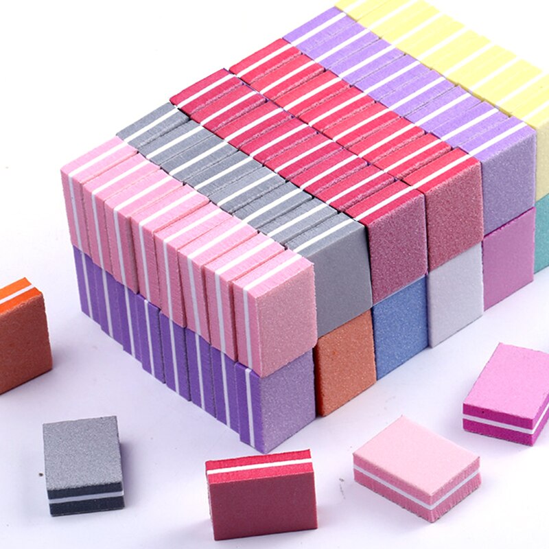 50pcs/packDouble-sided Mini Nail Buffer Blocks Col... – Grandado