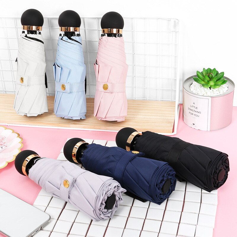 Portable Folded Ultralow-light 5 Folding Rain Umbr... – Grandado