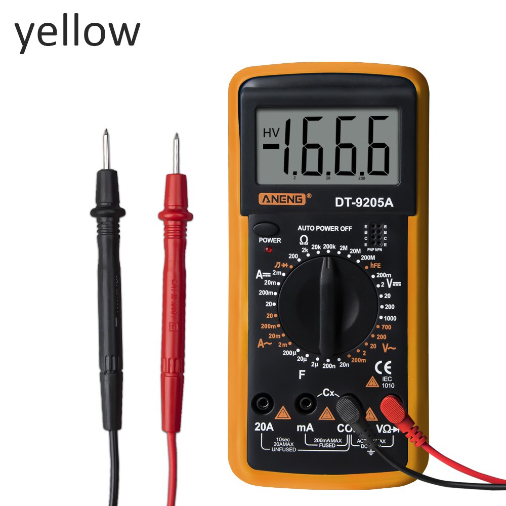 DT-9205a Handheld LCD Digital Multimeter AC DC Mul... – Grandado