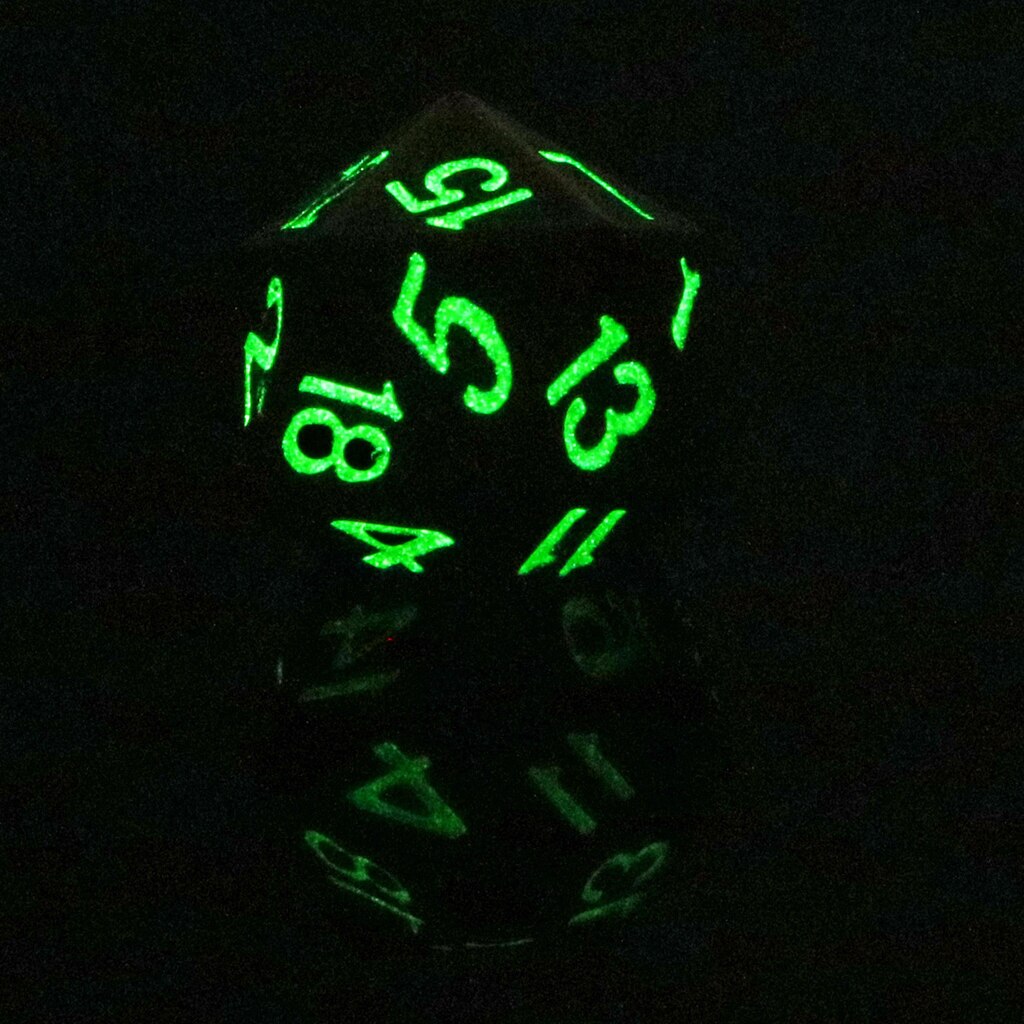Glow in The Dark Dice D20 Metal Polyhedral Dice fo... – Vicedeal
