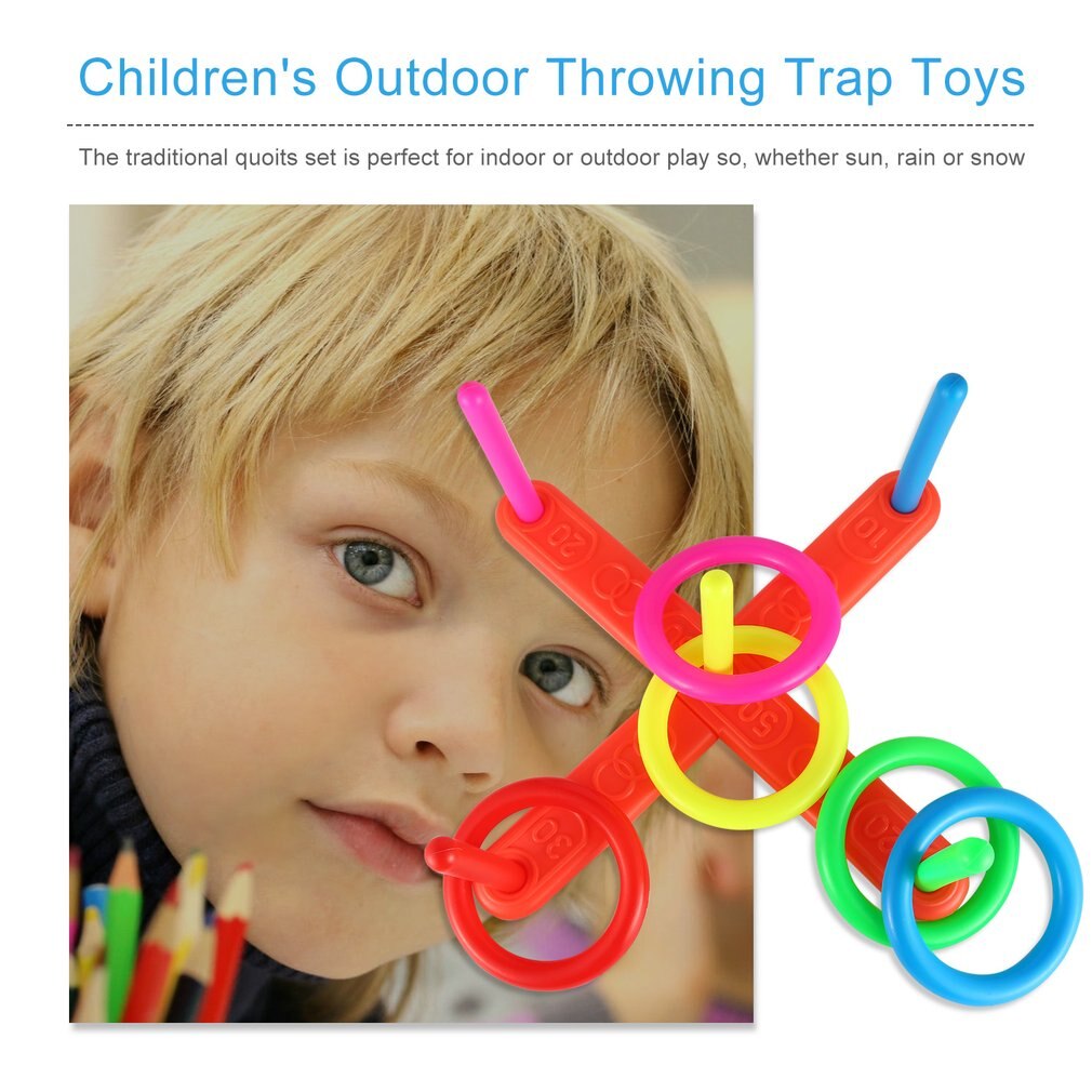 Funny Kids Outdoor Sport Toys Hoop Ring Toss Plast... – Grandado