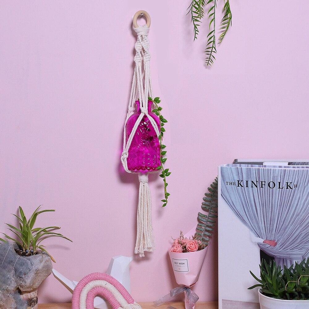 2 Pack Macrame Hanging Planter Plant Hanger Holder... – Grandado