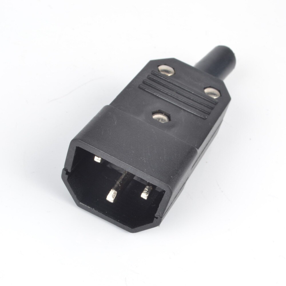 10A 250V Zwart Iec C13 Mannelijke Plug Rewirable P... – Grandado