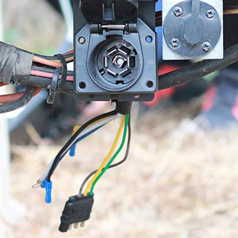 ALWAYSME 4 Flat To 7 Way Blade Trailer Adapter Ele... – Grandado