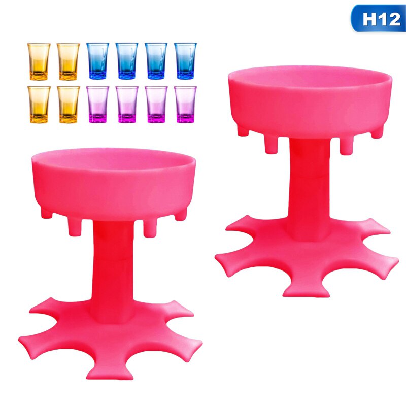 6 Bullet Glass Drinking Rack Whiskey Beer Bar Acce... – Grandado