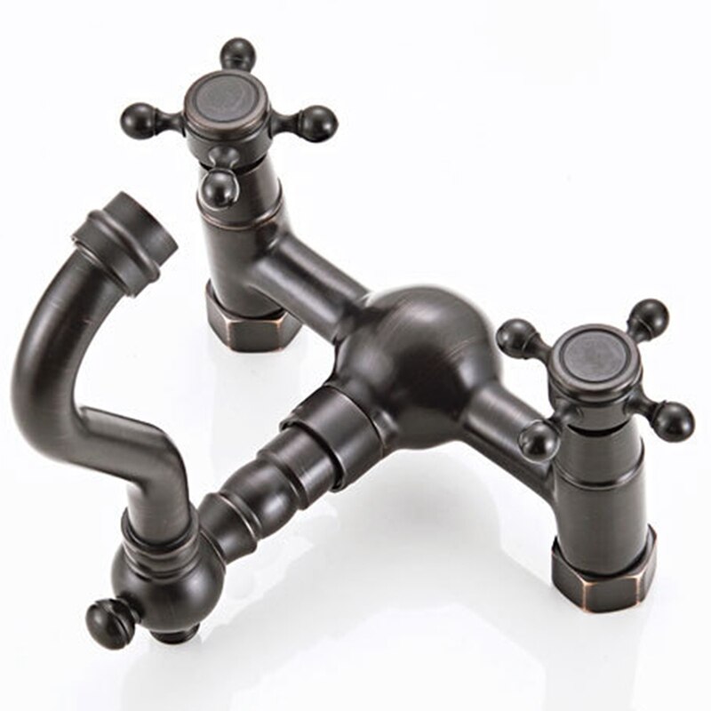 SHGO -Wall-Hung Basin Faucet with Double Handle Fa... – Grandado