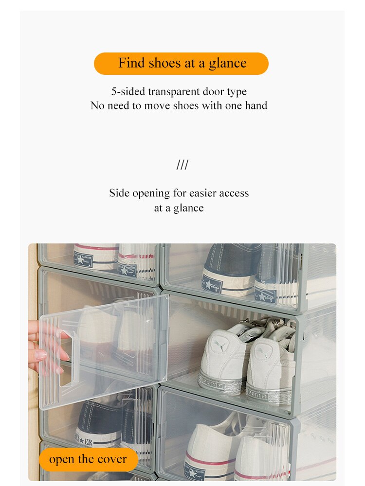 Shoe Box Transparent Plastic Dust-proof And Moistu... – Grandado