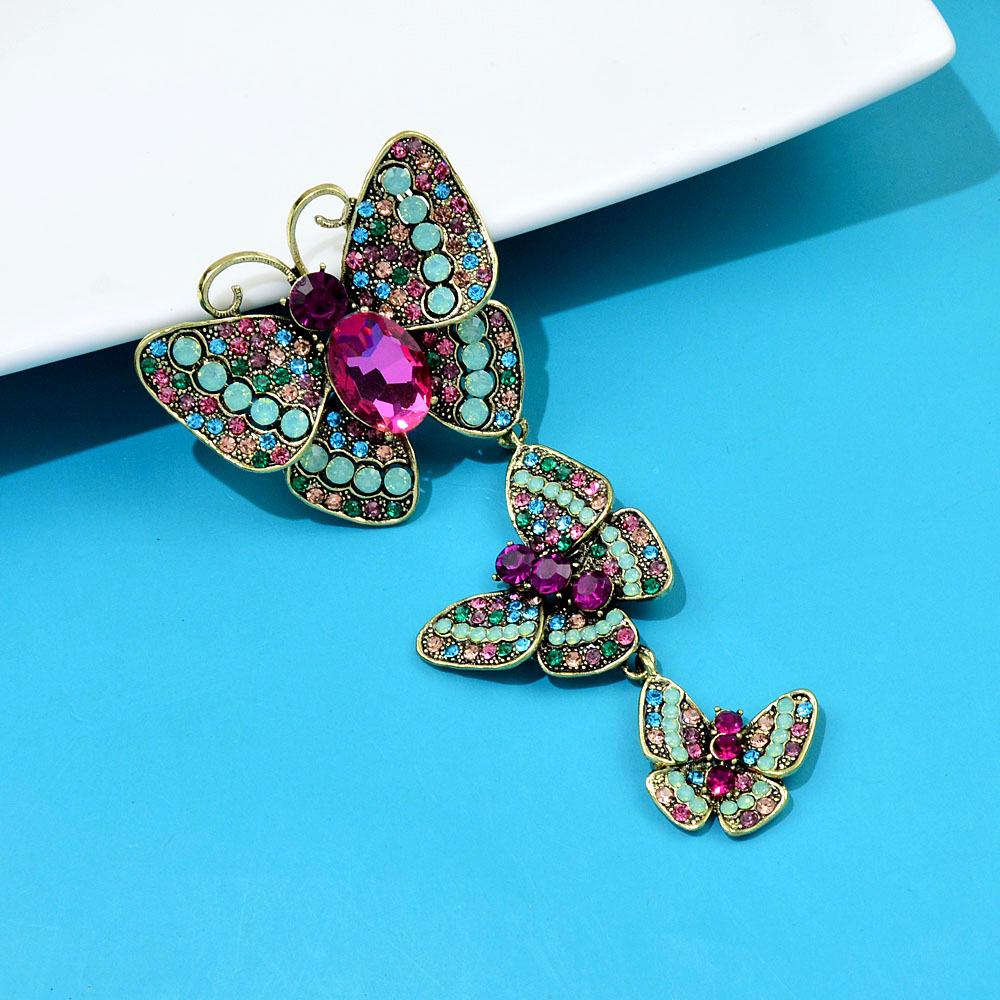 CINDY XIANG Large Crystal And Rhinestone Butterfly... – Grandado