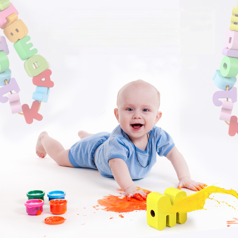 35/51Pcs Blocks Numbers letters round beads Block ... – Grandado