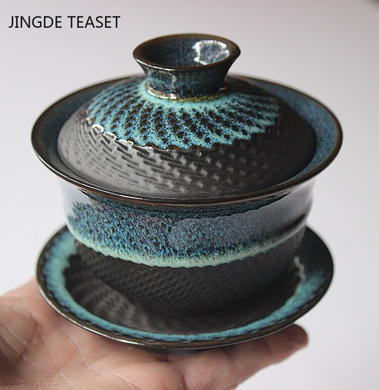 Dehua Kiln change Ceramic Gaiwan Tea cup Handmade ... – Grandado