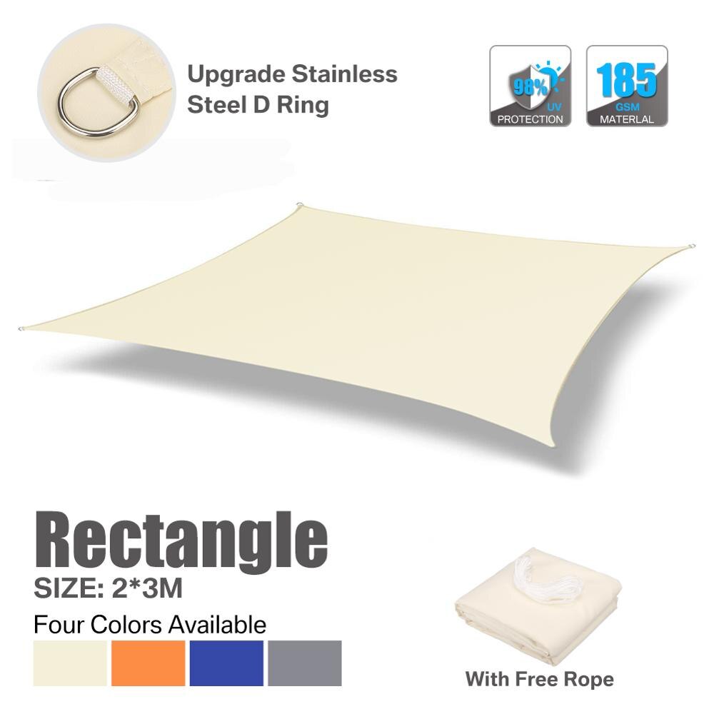 3x2M Waterproof Sun Shade Polyester Square Rectang... – Grandado