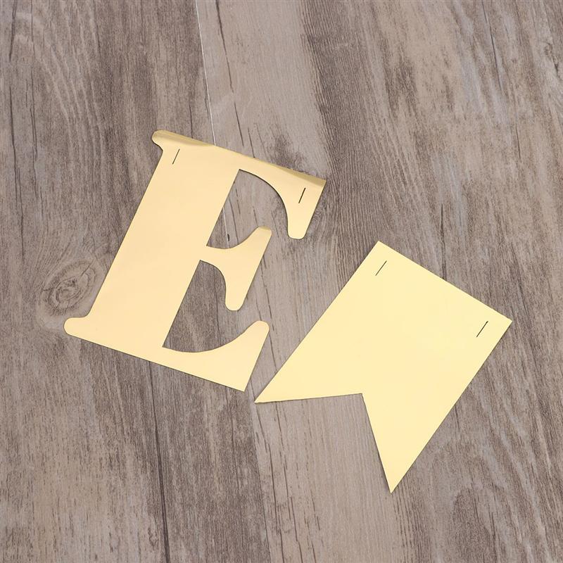 FALL IN LOVE Gold Glitter Bunting Banner with 2 He... – Vicedeal