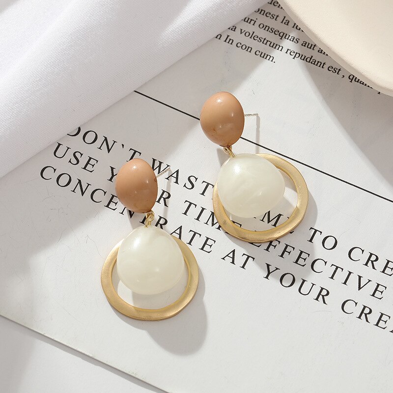 Wenhq Goud Kleur Geometrische Ronde Vorm Clip Op O... – Vicedeal