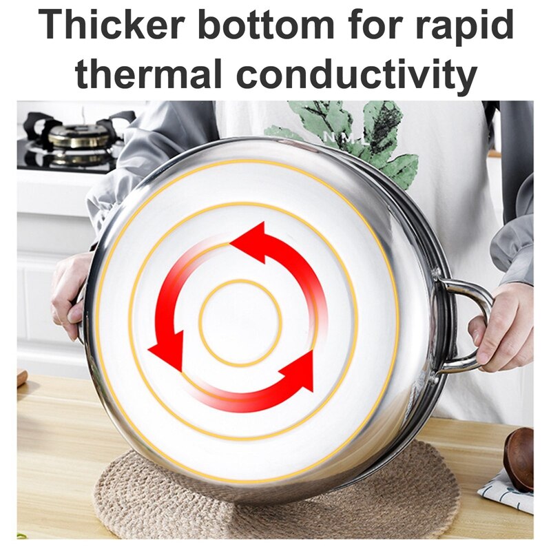 28cm Stainless Steel Thick Steamer pot 5-layer Sou... – Grandado