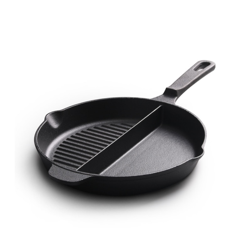 25cm Cast Iron Frying Pan Steak Frying Pan Uncoate... – Grandado