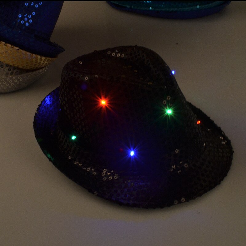 Led färgglada glans paljetter cowboyhatt dans fest... – Grandado