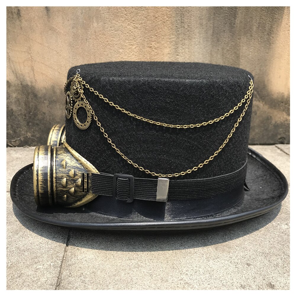 Men Women Retro Handmade Steampunk Top Hat With Ge... – Vicedeal