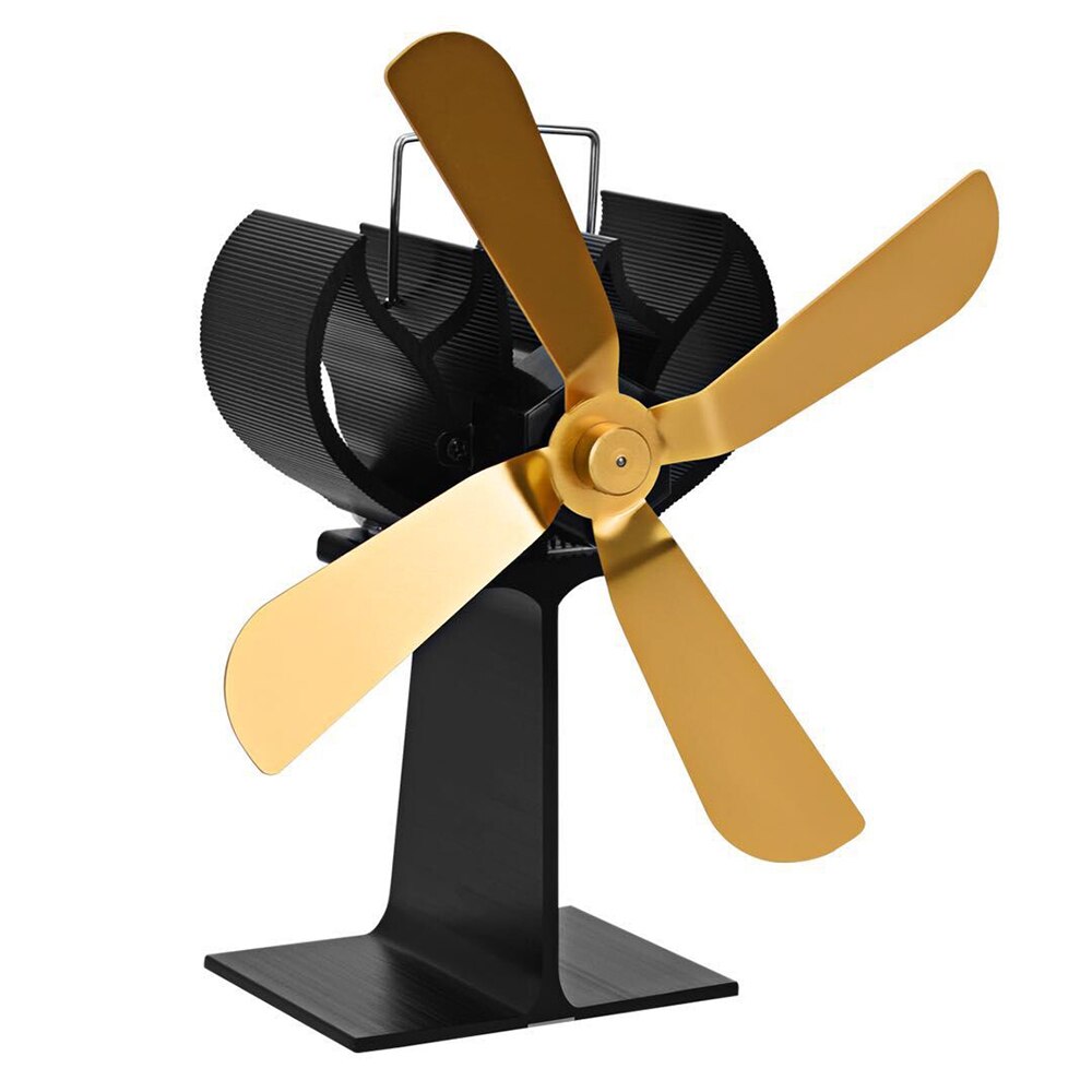 Heat Powered 4 Blade Stove Fan Fireplace Fan Burne... – Grandado