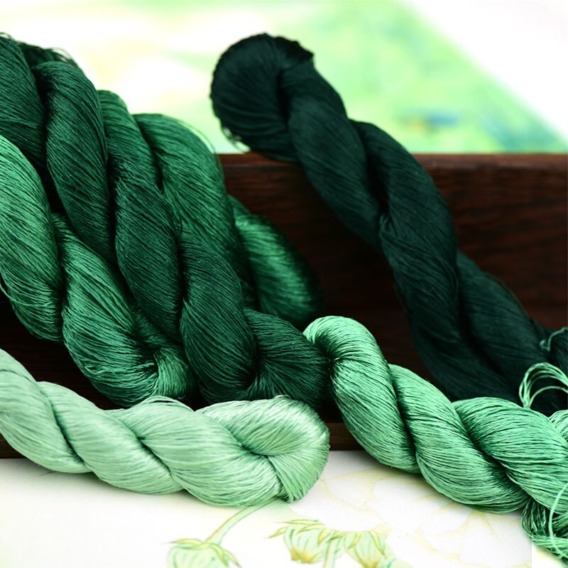 1 color 400m Suzhou embroidery 100% natural silk e... – Grandado