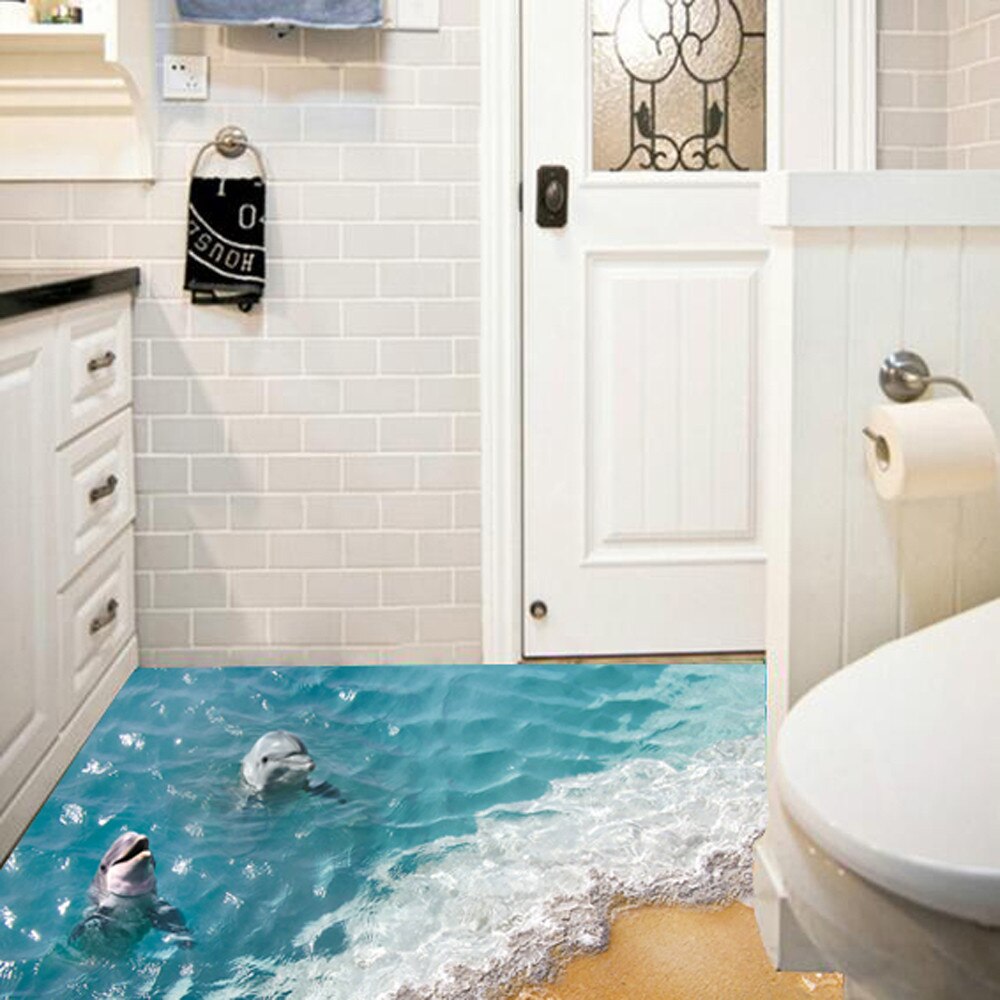 3D Beach Floor/Wall Sticker Removable Mural Decals... – Grandado