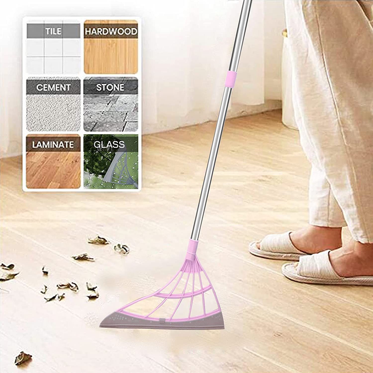 Rubber Broom Hand Push Sweeper Magic Broom Floor W... – Vicedeal