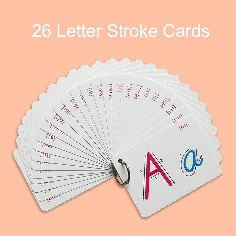 Alphabet 26 Letter English Flash Card Handwriting ... – Grandado