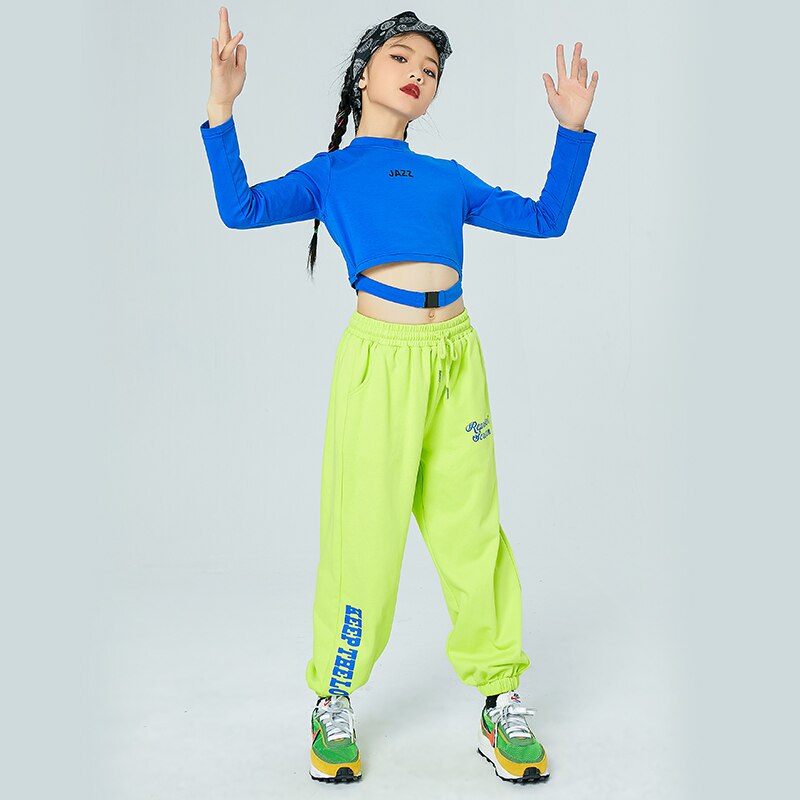Jazz Dance Costumes Long Sleeve Shirts Hiphop Pant... – Grandado