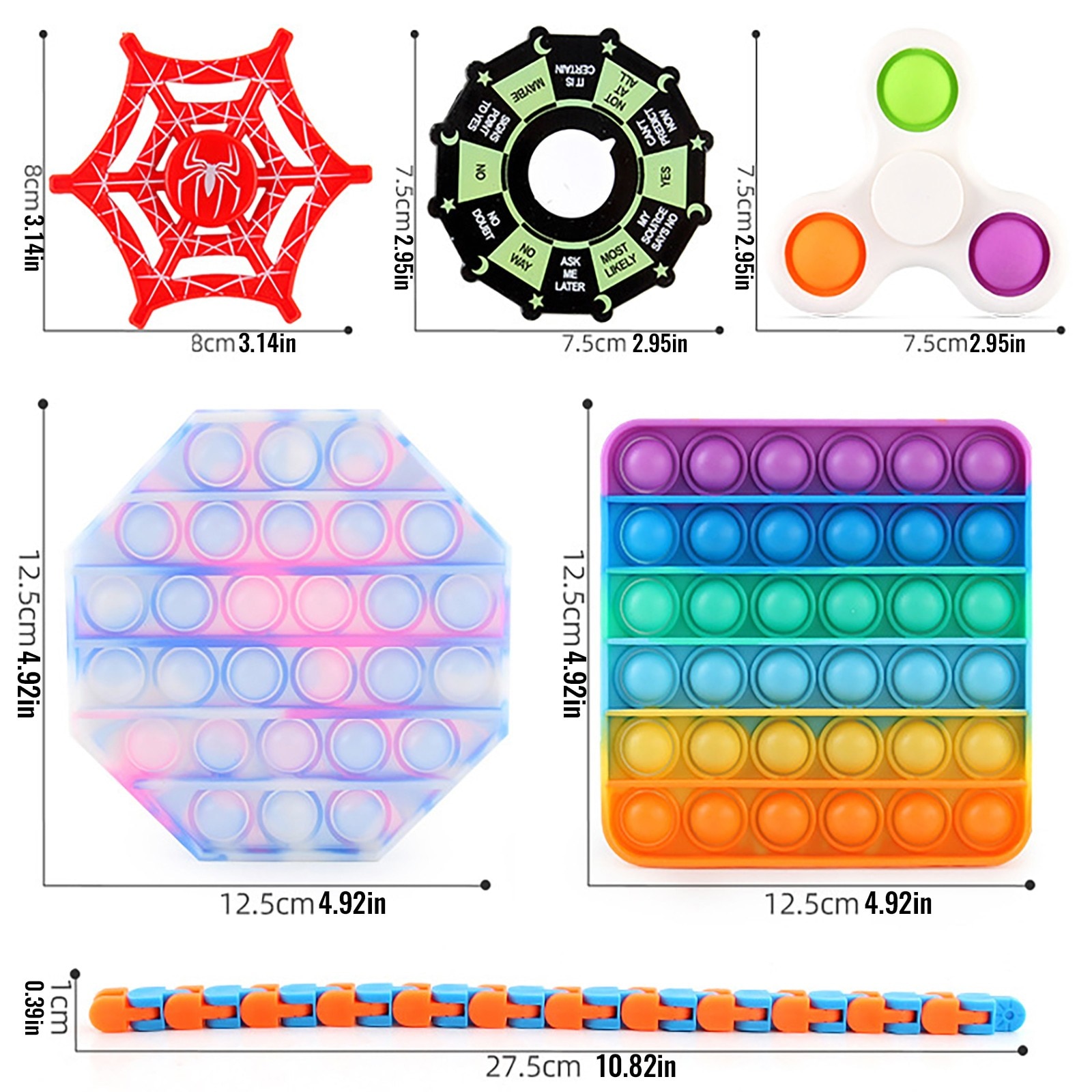 Funny Fidget Toys Simple Dimple Poppit Toy Bubble ... – Grandado