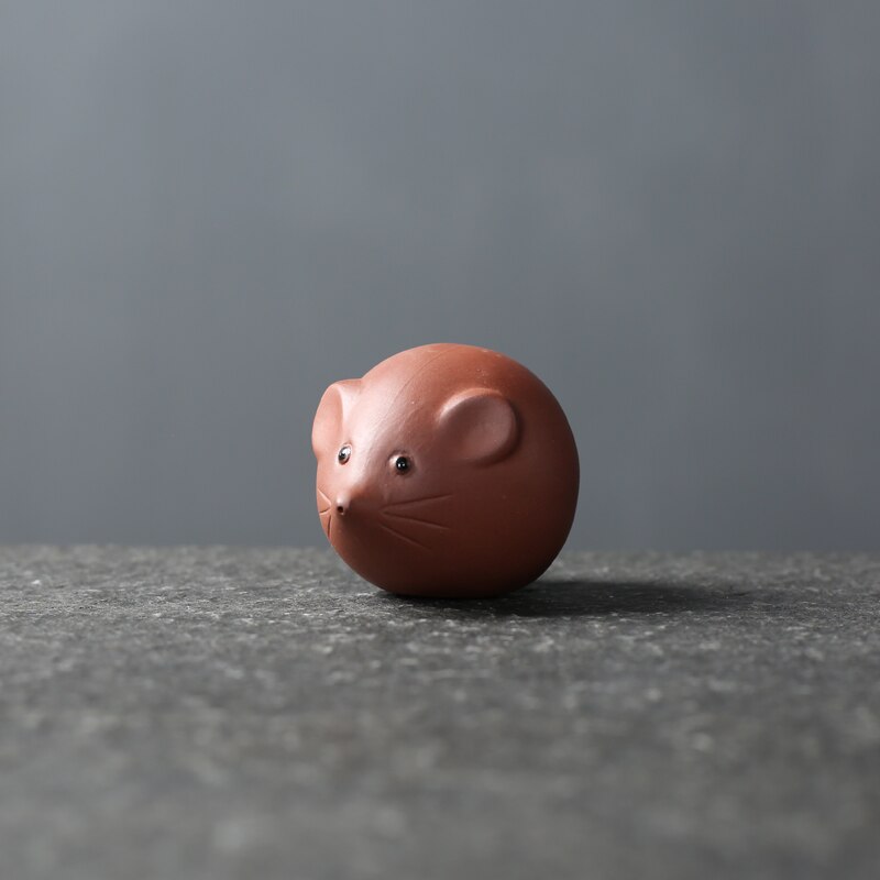 Ceramic tea pets cute rat ornaments tea play tea a... – Grandado