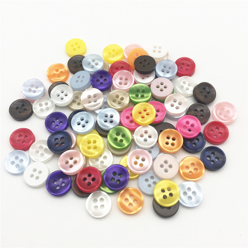 100pcs 13mm Mixed Pearls Round Resin Shiny Buttons... – Vicedeal