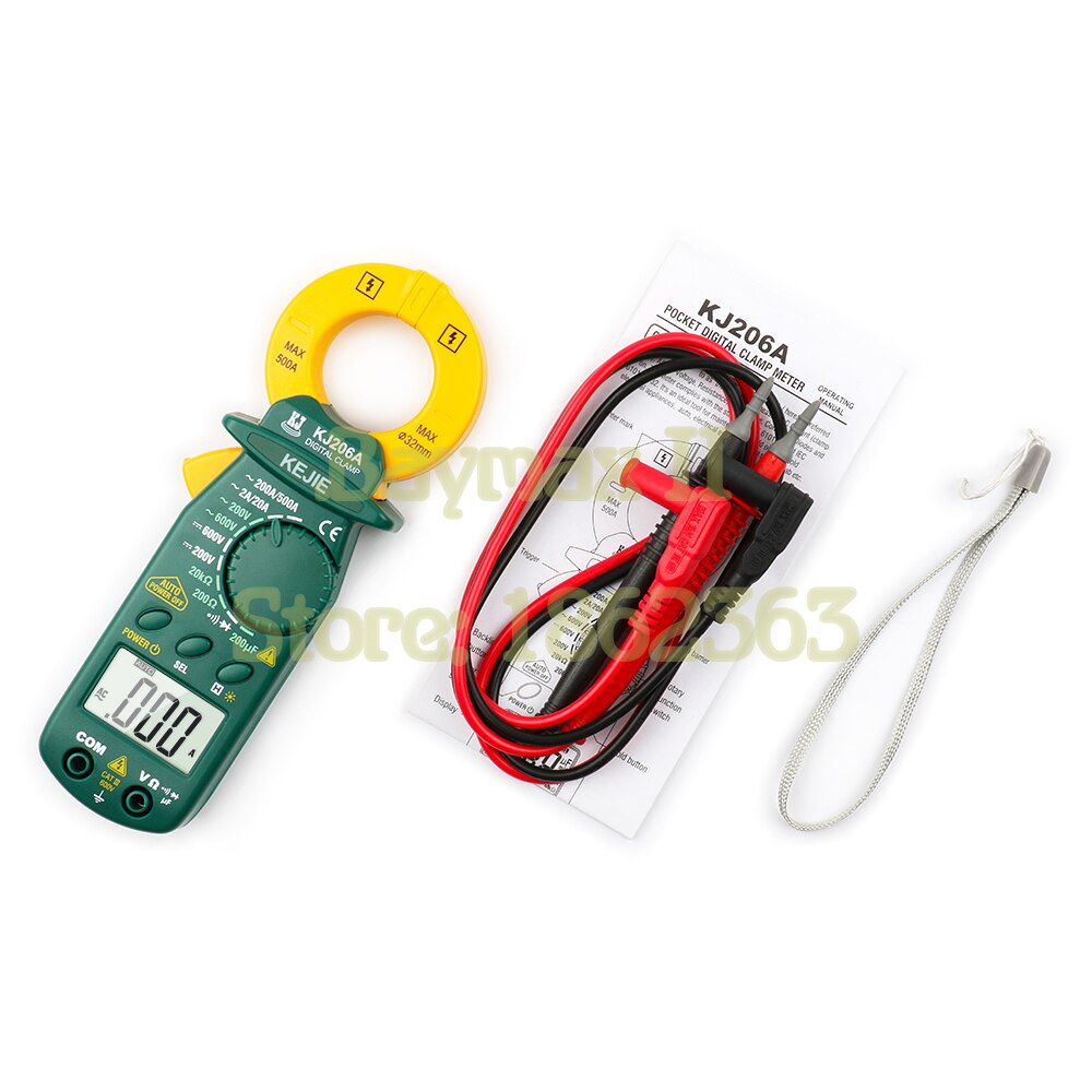 KJ206A AC 500A Mini Digital Clamp Meter Multimeter... – Vicedeal KJ206A AC 500A Mini Digital Clamp Meter Multimeter... – Vicedeal