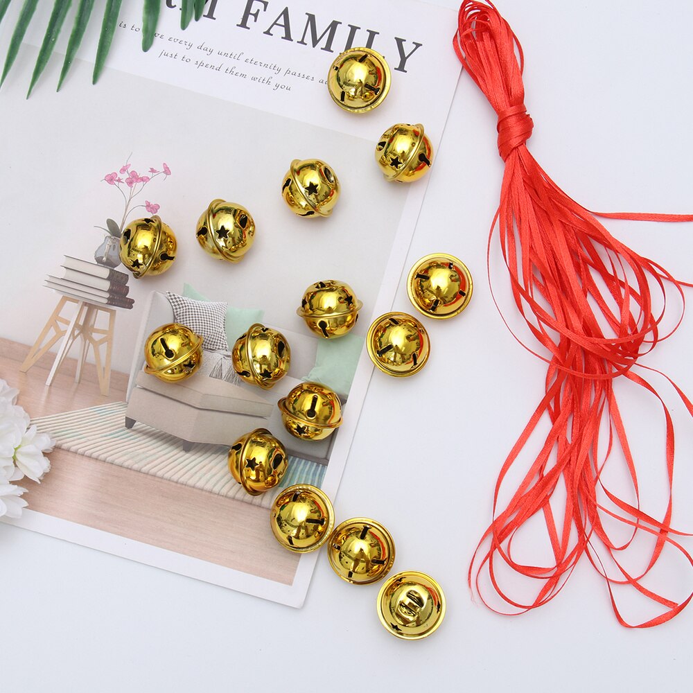 21Pcs Five-point Star Christmas Bells Mini Shiny R... – Grandado