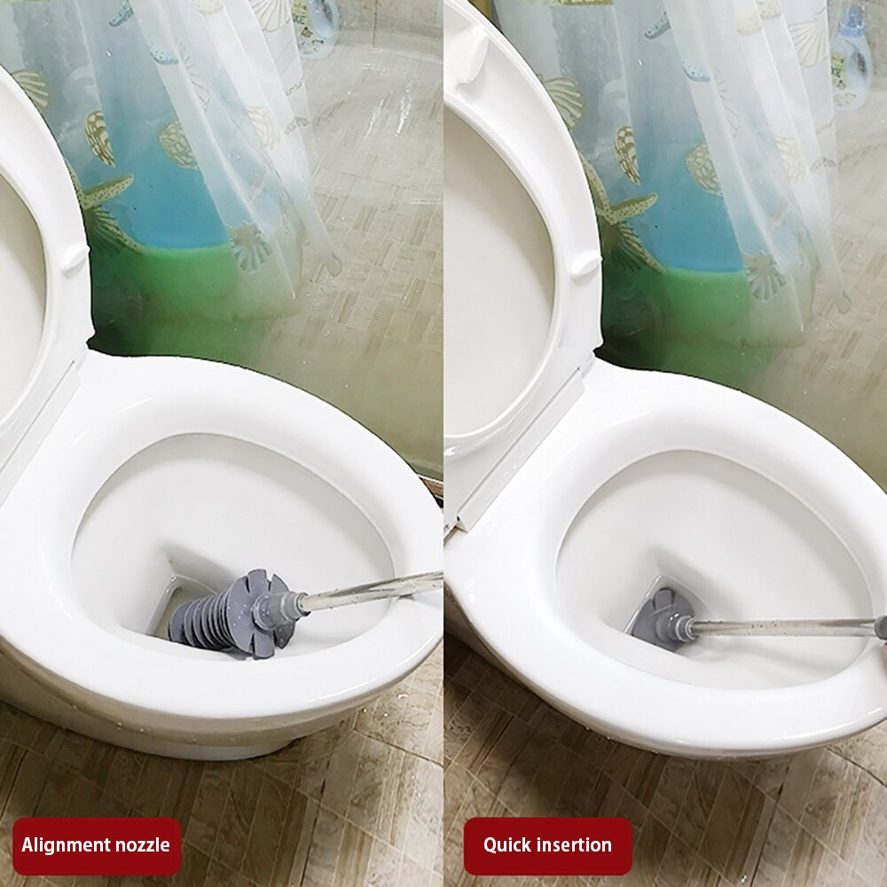 Toilet Dredge Tool Flexible Head Toilet Plunger Pi... – Grandado