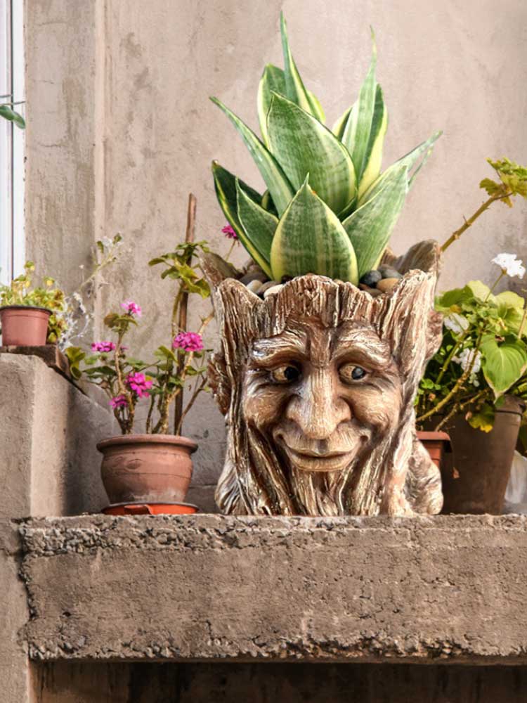 Resin Flowerpot Imitation Tree Head Old Man Flower... – Vicedeal