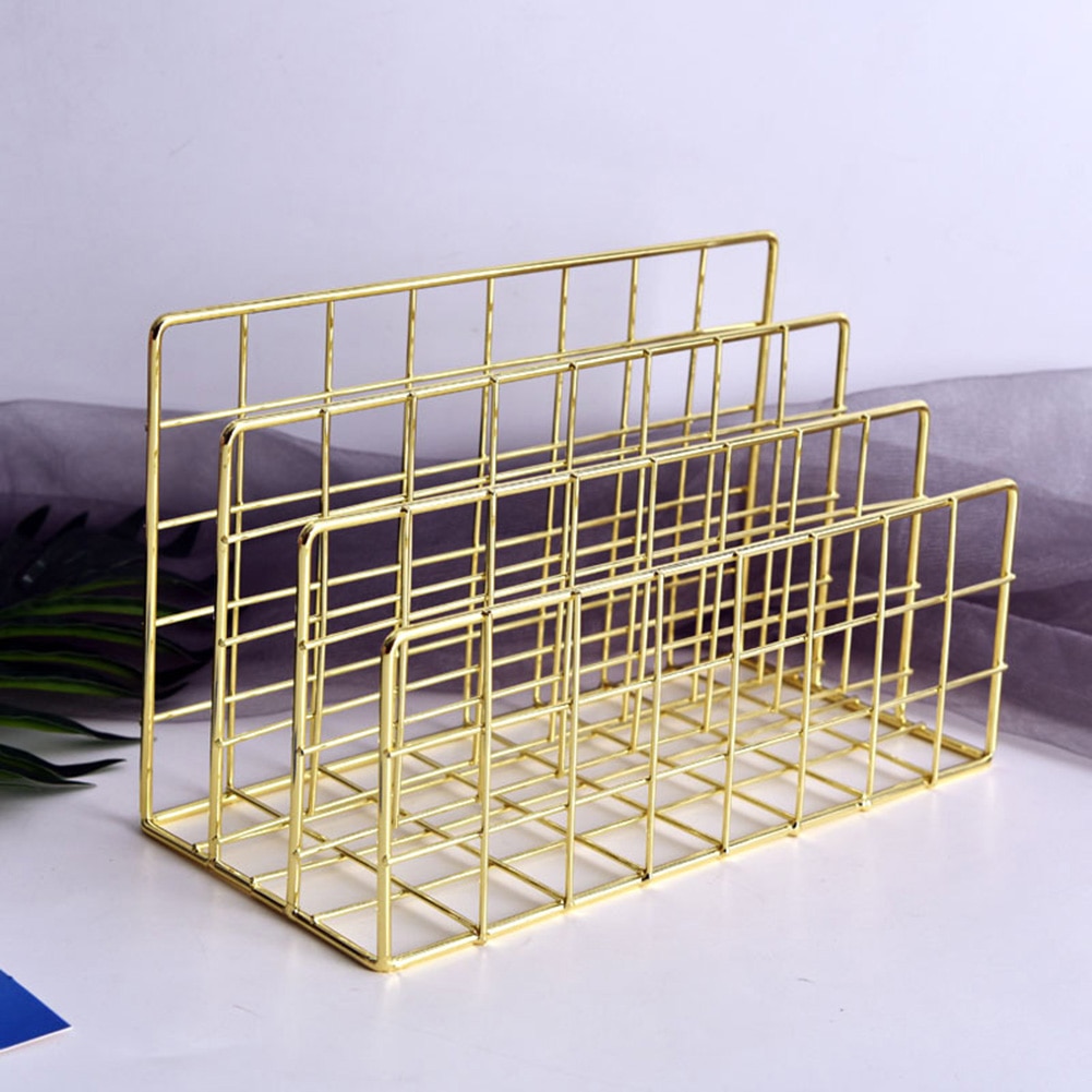 3 Layers Iron Book Magazine Document Storage Shelf... – Vicedeal
