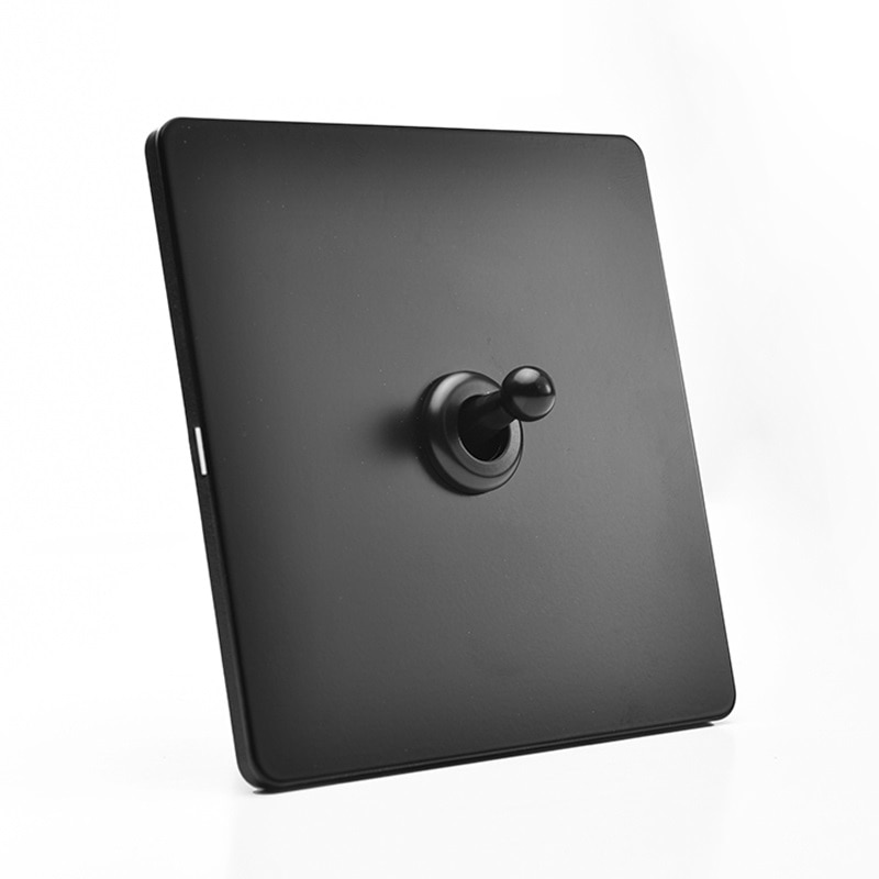 Matte Black Stainless Steel Panel Toggle Switch 86... – Grandado