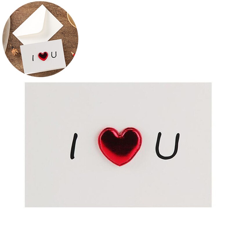 Red Heart Cards Valentine's Day Love Postcard Wedd... – Grandado