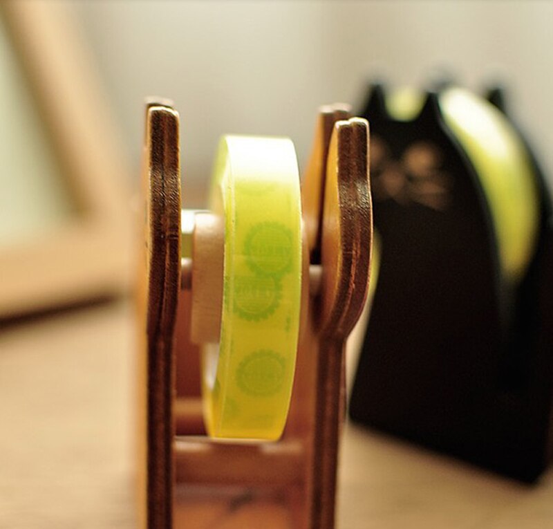 Funny Cute Cat Shape Wooden Tape Dispenser Diy Pap... – Vicedeal