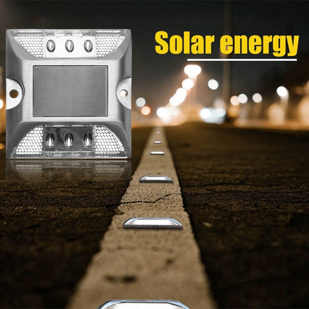 2 Pcs G011 Solar Road Studs Aluminum Spike Traffic... – Grandado