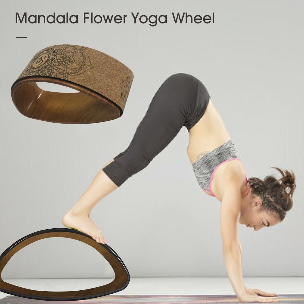 Yoga Wheel Bent Back Stretch Natural Cork Yoga Whe... – Grandado