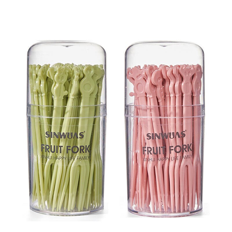 Fruit Fork Set Fruit Stick Disposable Plastic Two ... – Vicedeal