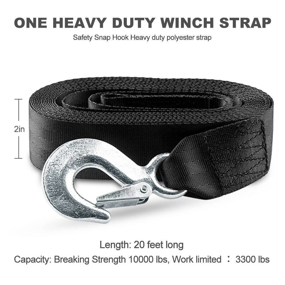 CarBole Trailer Winch Strap 2" x 20' with... – Vicedeal