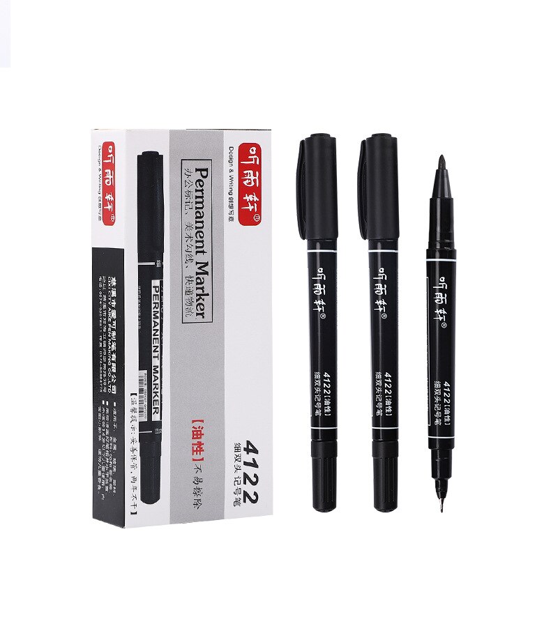 Marking pen large capacity small double head hook ... – Grandado